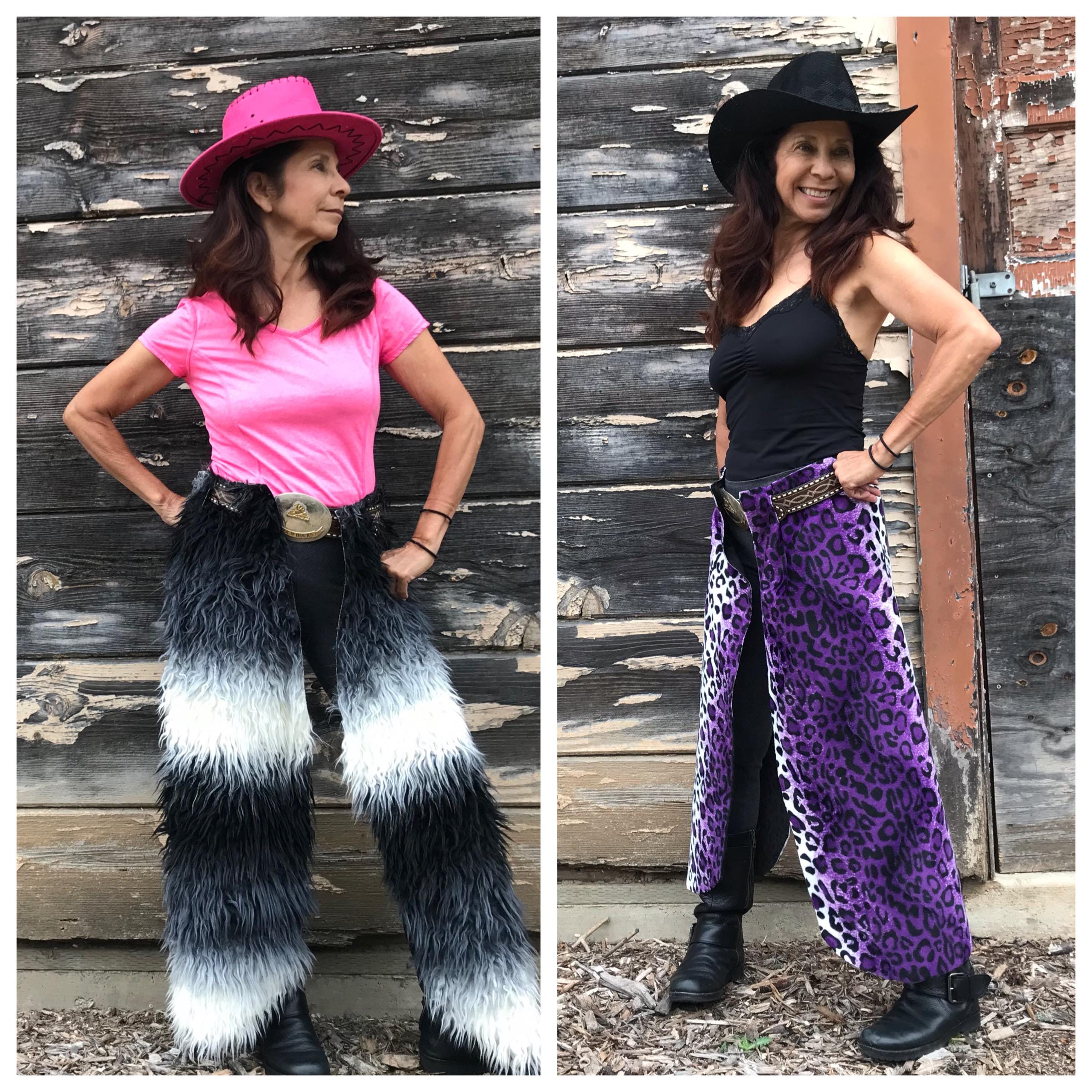 Purple Leopard - Faux Fur Cowboy Chaps – Stand Out in Style - Etsy