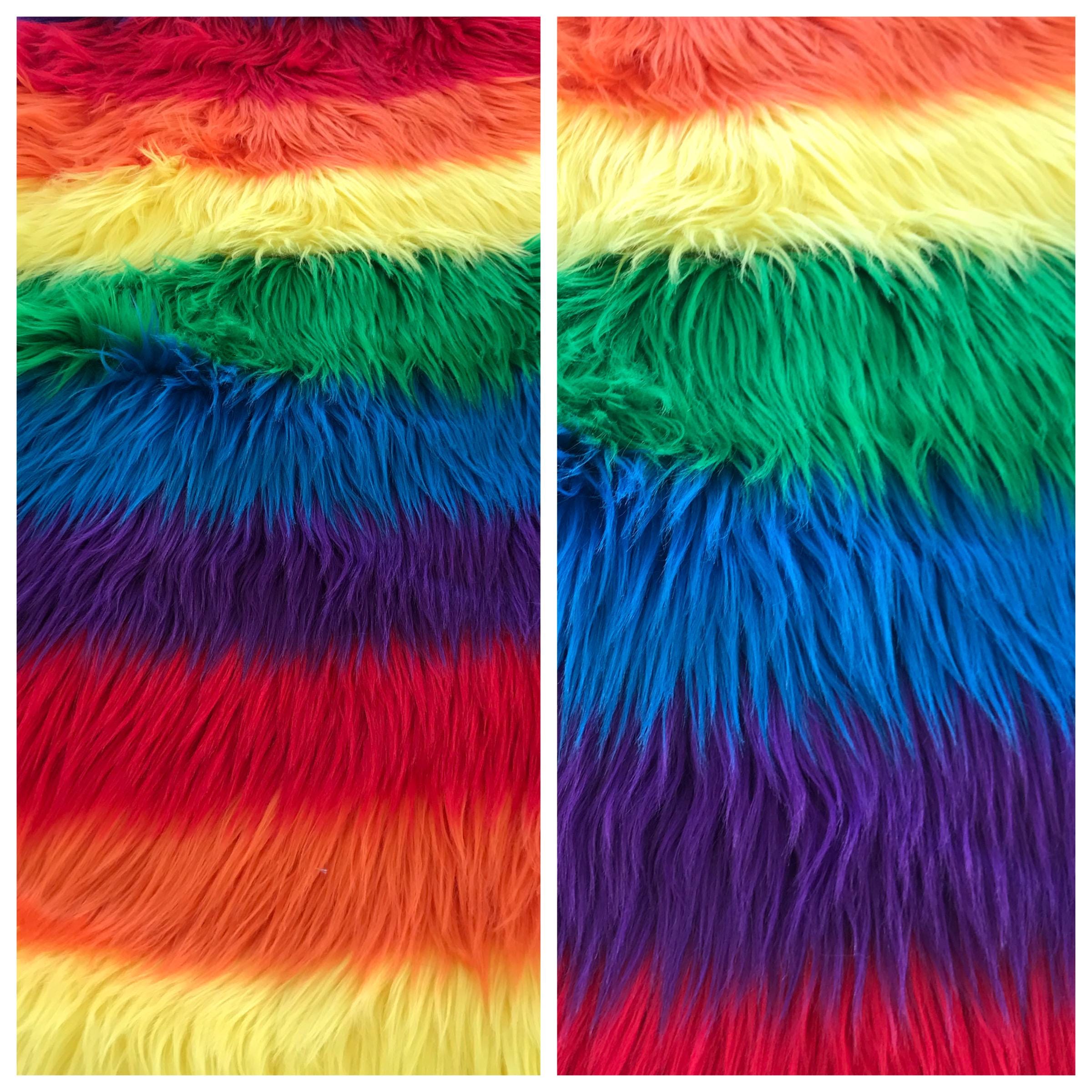 Rainbow - Faux Fur Cowboy Chaps – Stand Out in Style - Etsy