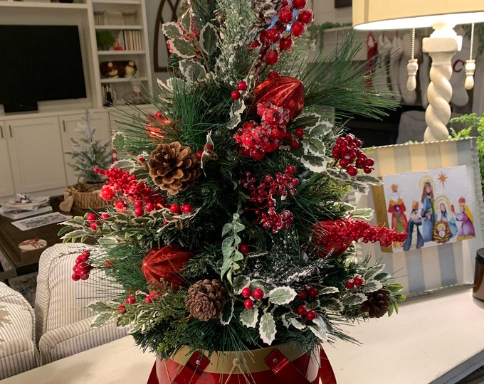 Christmas Tree Centerpiece for Table, Christmas Arrangement ...
