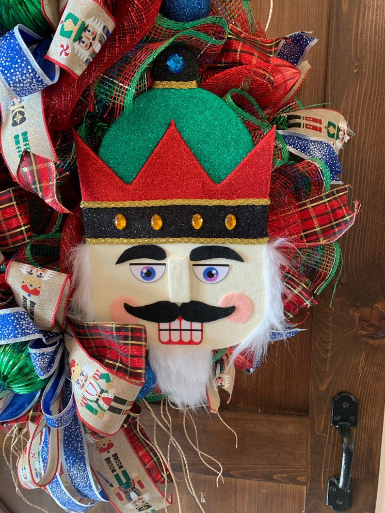 Nutcracker Wreath Wreath With Nutcracker Christmas Wreath | Etsy