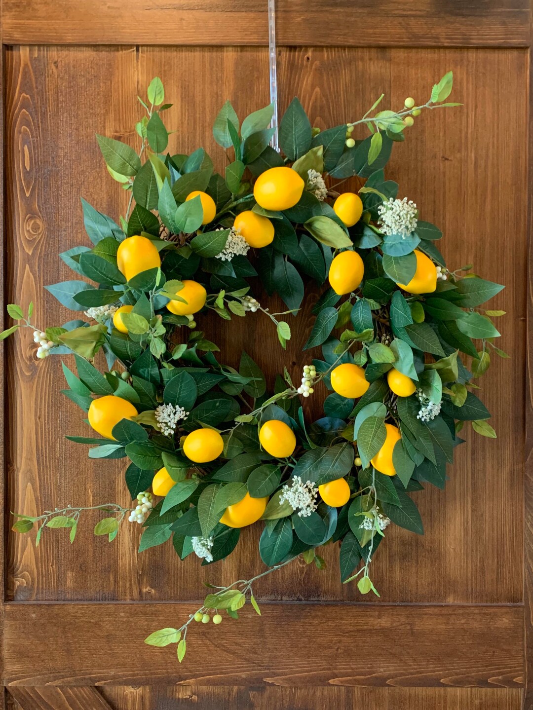 Lemon Wreath, Summer Lemon Wreath, Bushy Green and Lemon Wreath ...