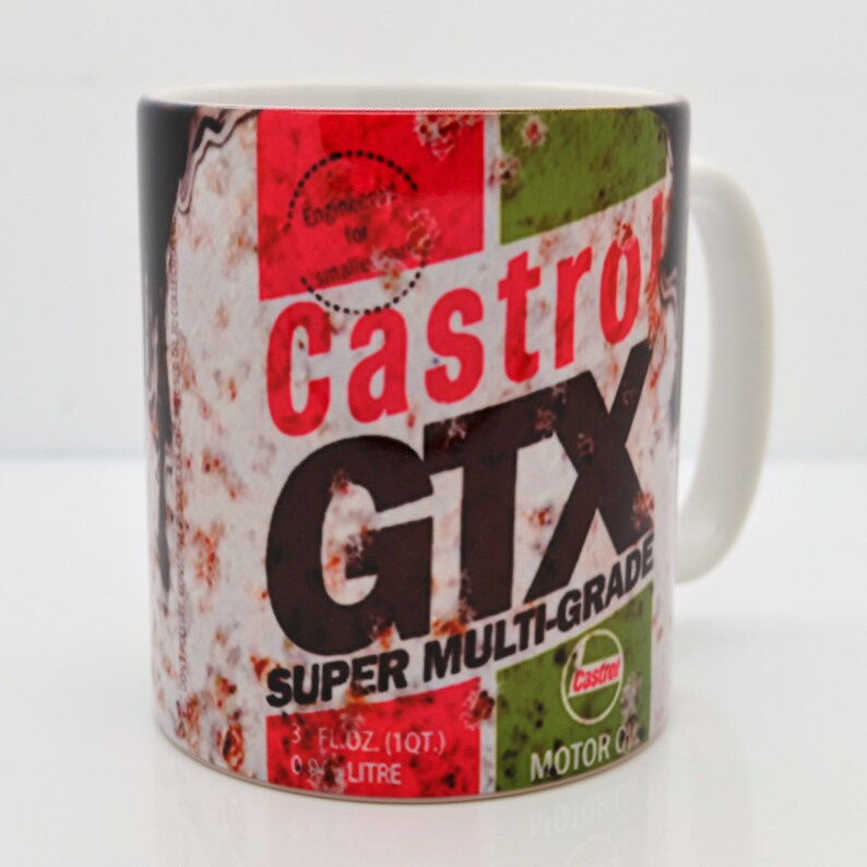 Set of Three Castrol Oil Mugs / Castrol GTX Castrol Two - Etsy