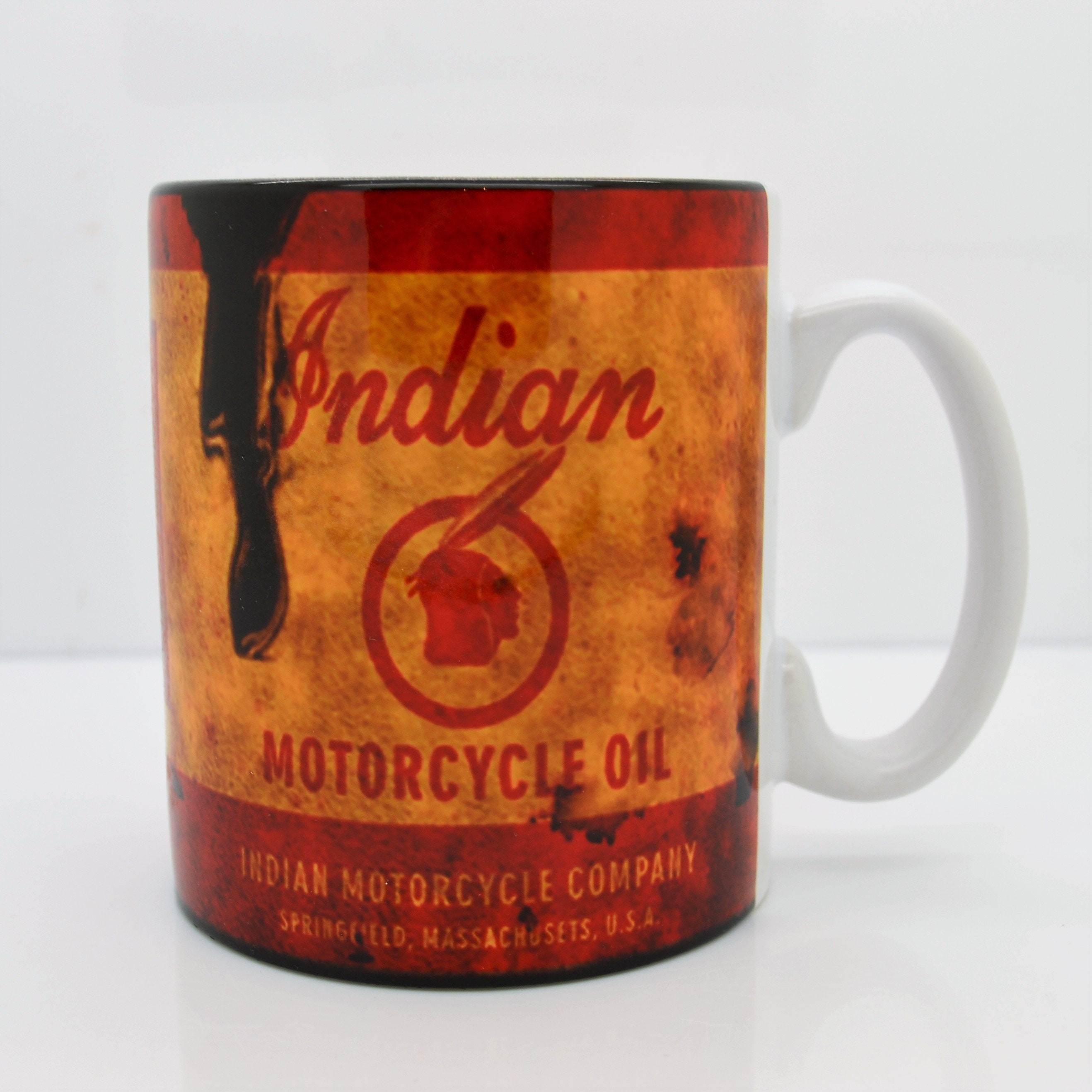 Set of Two Indian Motor Oil Inspired Mugs Ideal Gift / Motorcycle Car ...