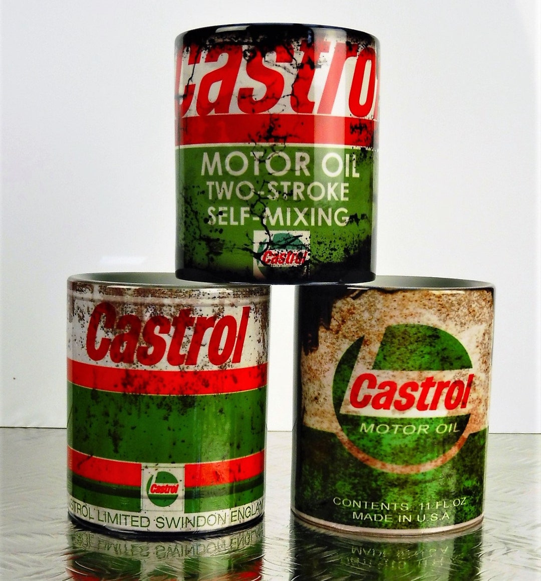 Set of Three Castrol Oil Mugs / Motorcycle / Car Mechanic Tea Mugs ...
