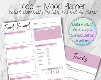 Food Mood Journal - Etsy