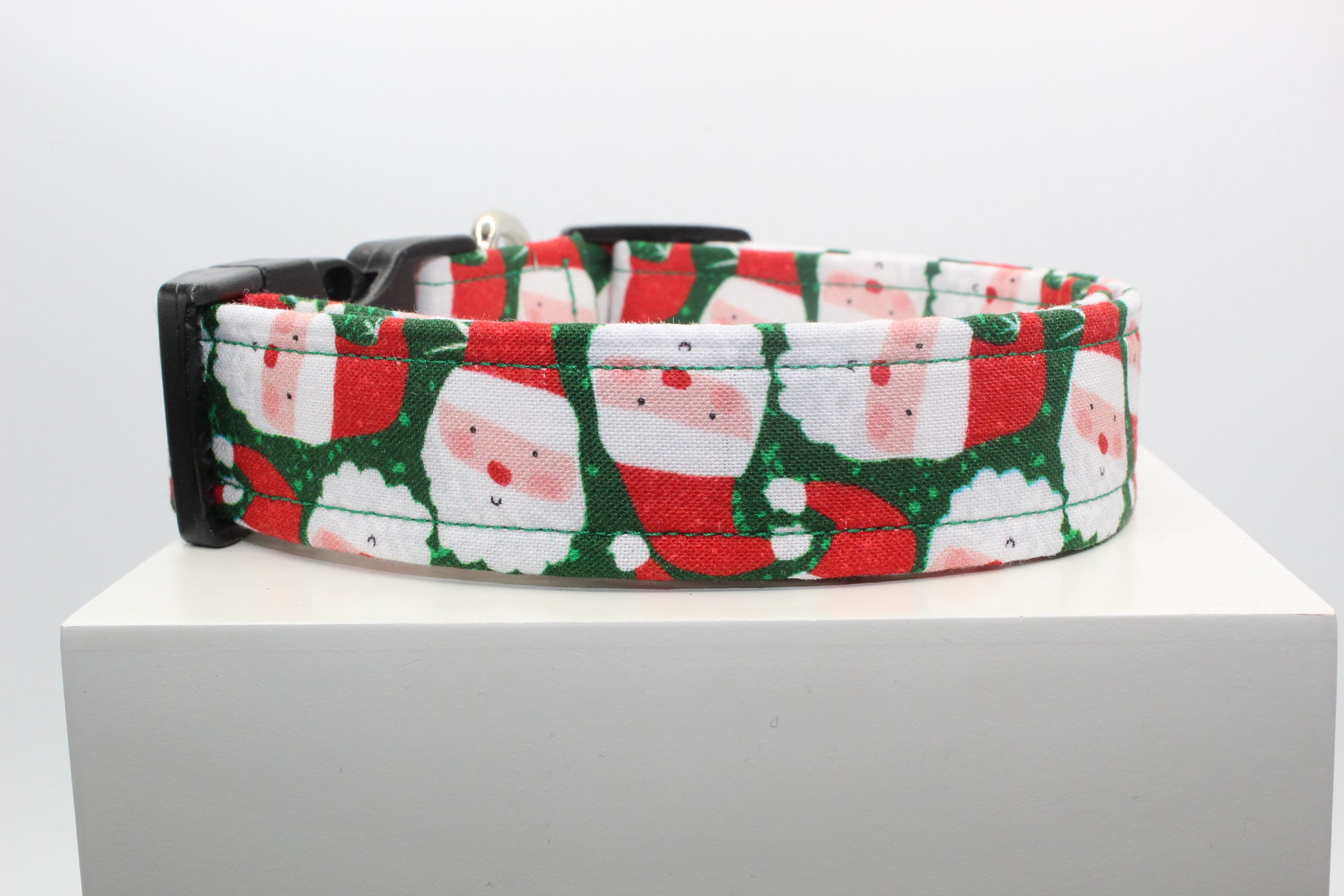 Santa Claus | Handmade Dog Collar, Fabric Dog Collar, Adjustable Dog ...