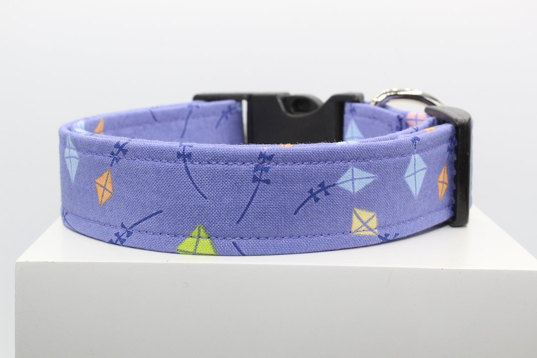 Sky Kite | Handmade Dog Collar, Fabric Dog Collar, Adjustable Dog ...