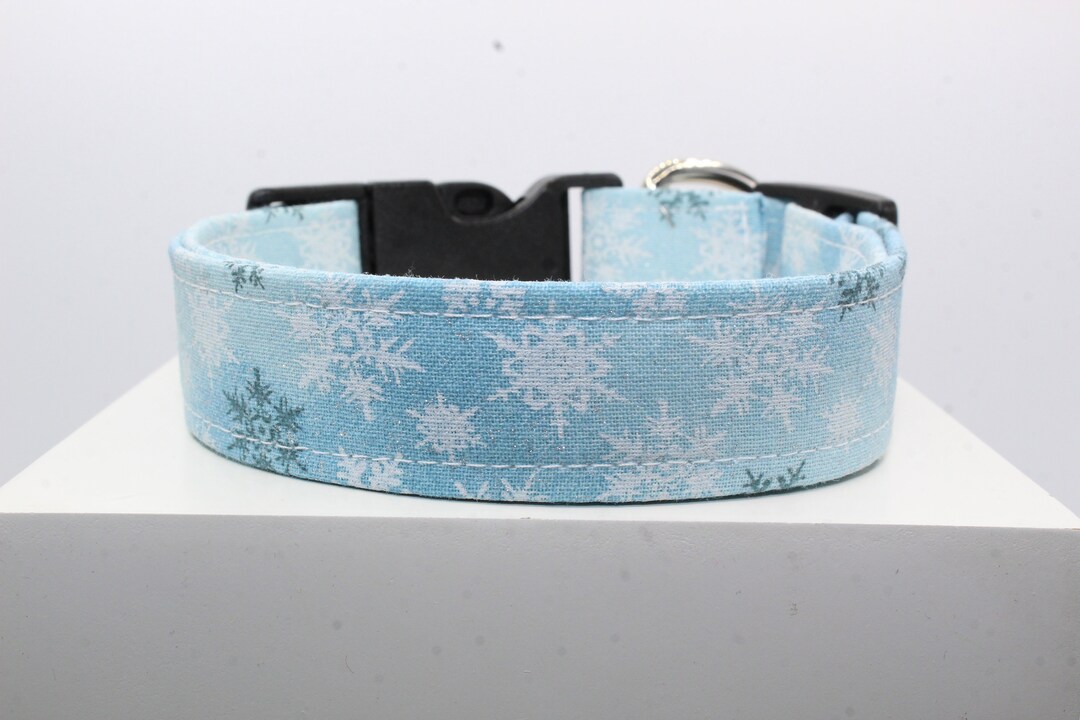 Snowy Christmas Dog Collar, Christmas Dog Collar, Handmade Dog Collar ...