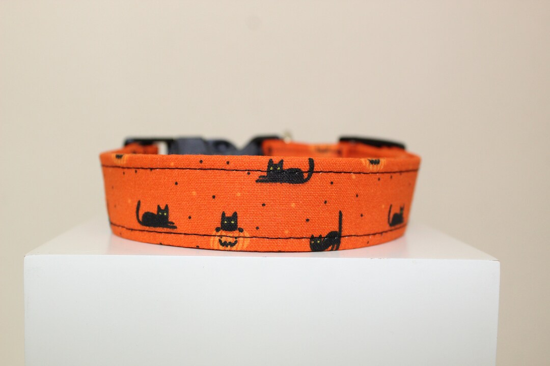 Halloween Black Cats Dog Collar, Halloween Dog Collar, Collars for Dogs ...