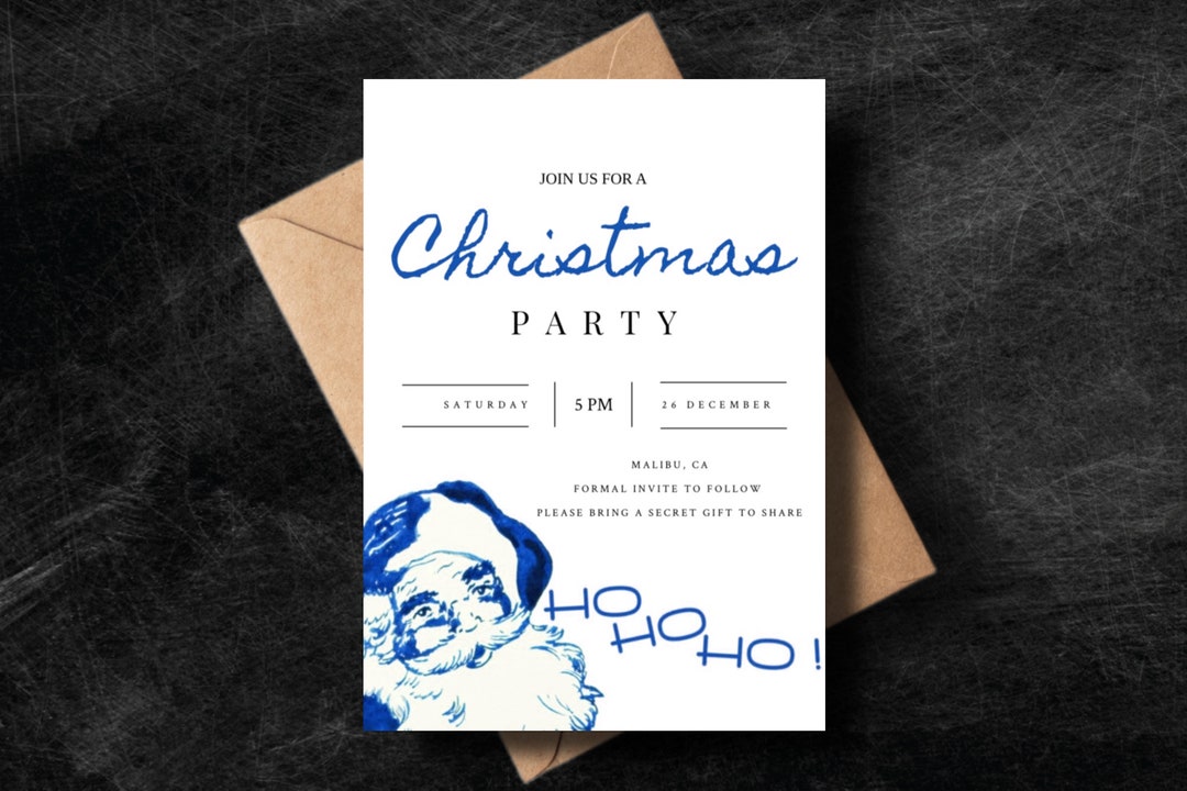 Christmas Invitation Instant Download Template Editable - Etsy