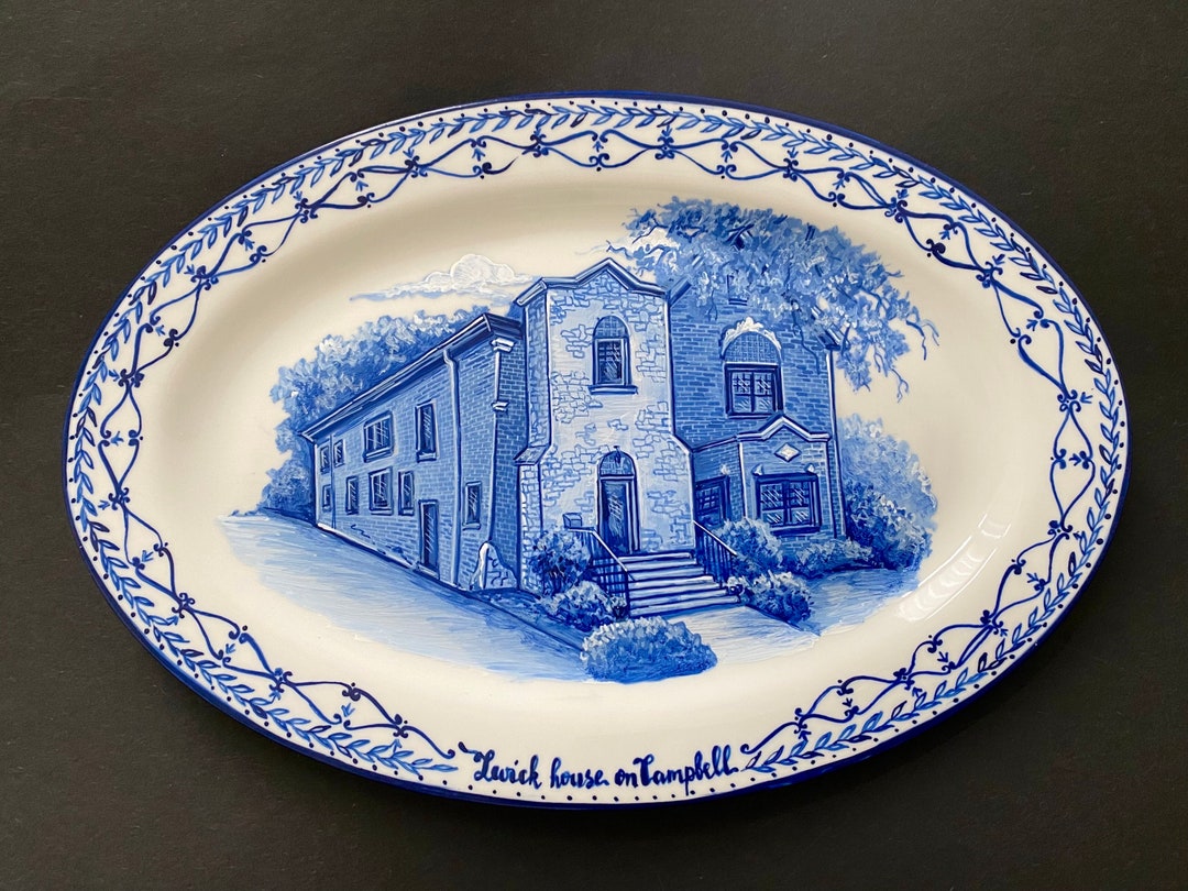 Custom Hand-painted Porcelain Wedding Venue Decorative Platter ...