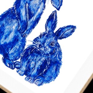 Delft Blue Rabbits Poster, Instant Download Printable Art, Digital ...