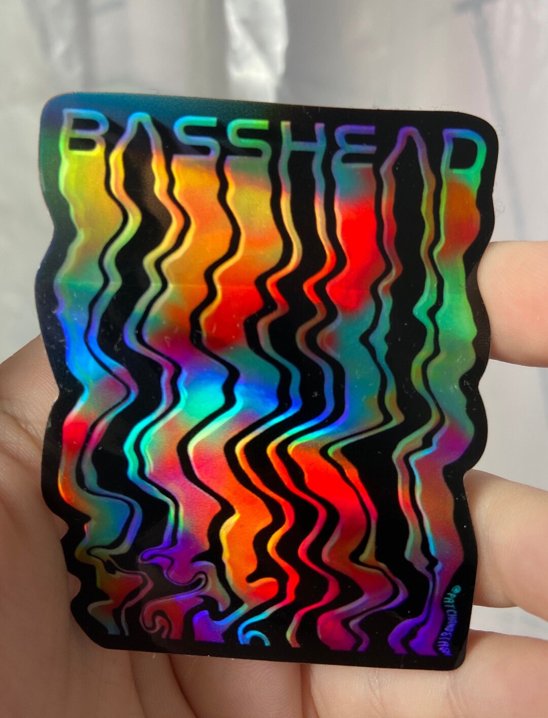 Basshead Holographic Sticker - Etsy