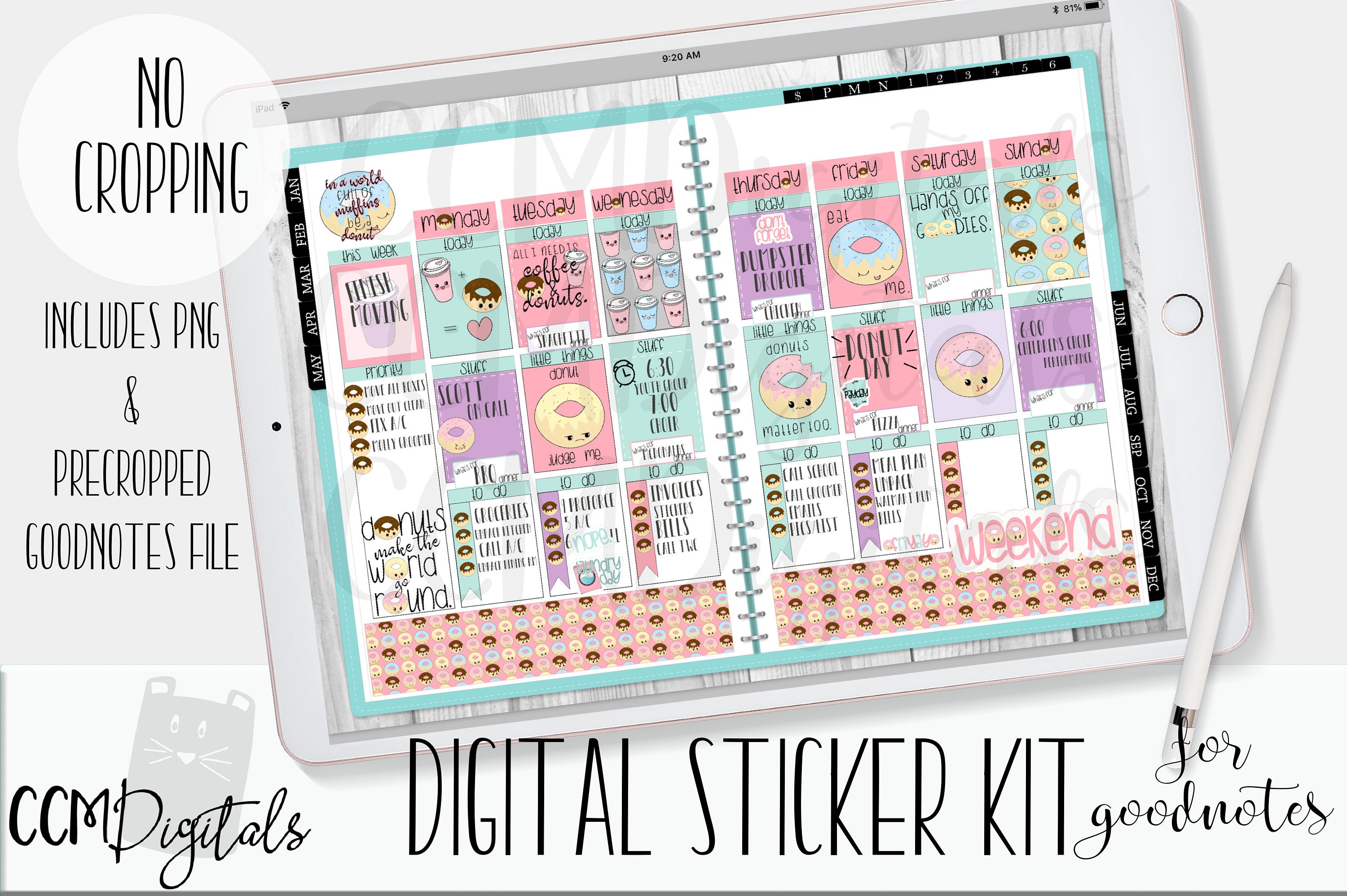 Digital Planner Stickers Goodnotes Stickers Ipad Stickers - Etsy