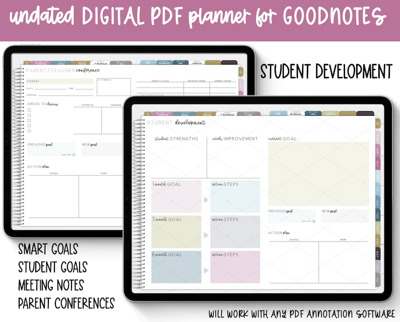 Digital Homeschool or Virtual Learning Planner Undated | Etsy
