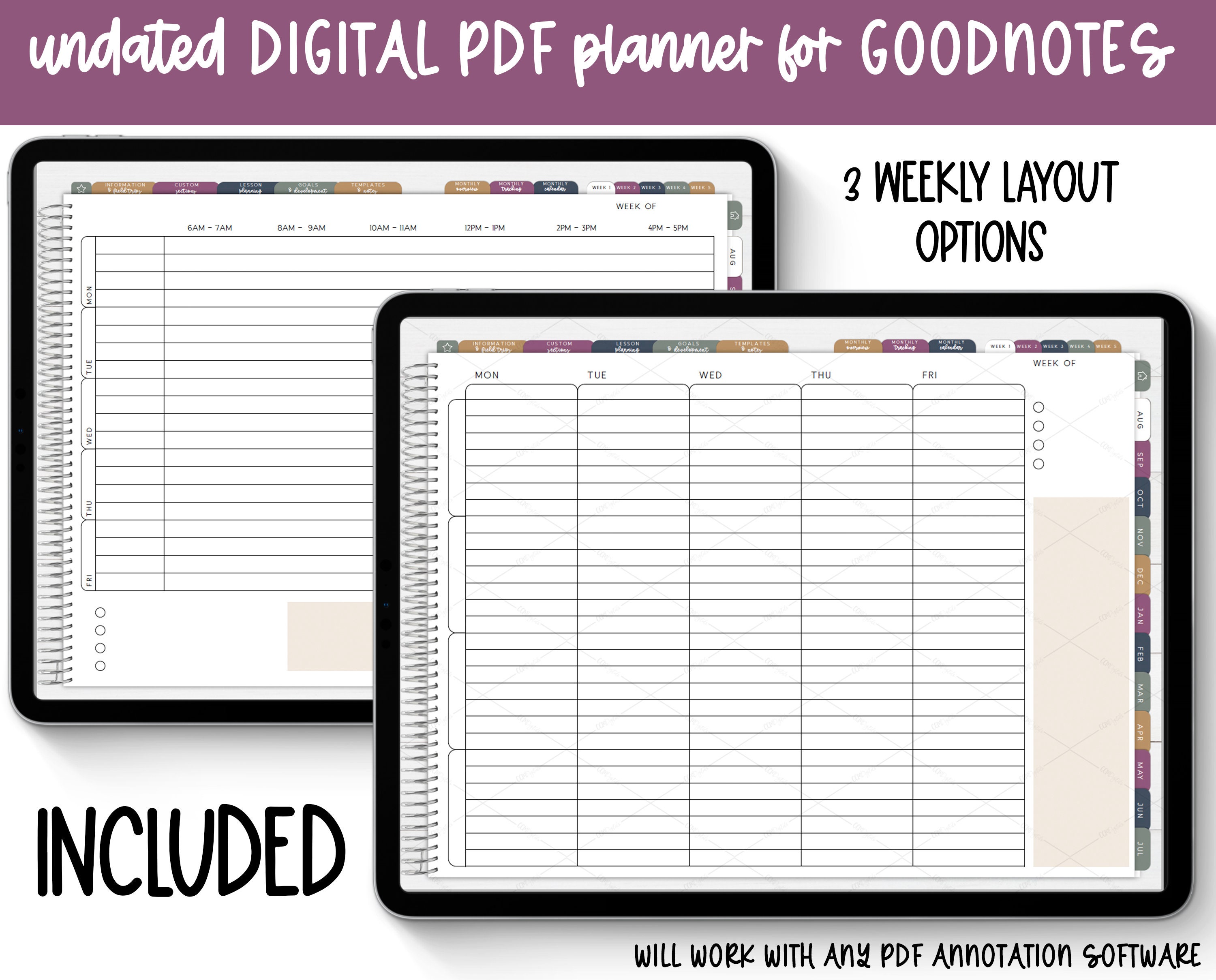 Digital Homeschool or Virtual Learning Planner Undated | Etsy