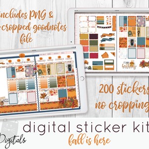 Fall Digital Planner Stickers Digital Stickers Goodnotes iPad Planner ...