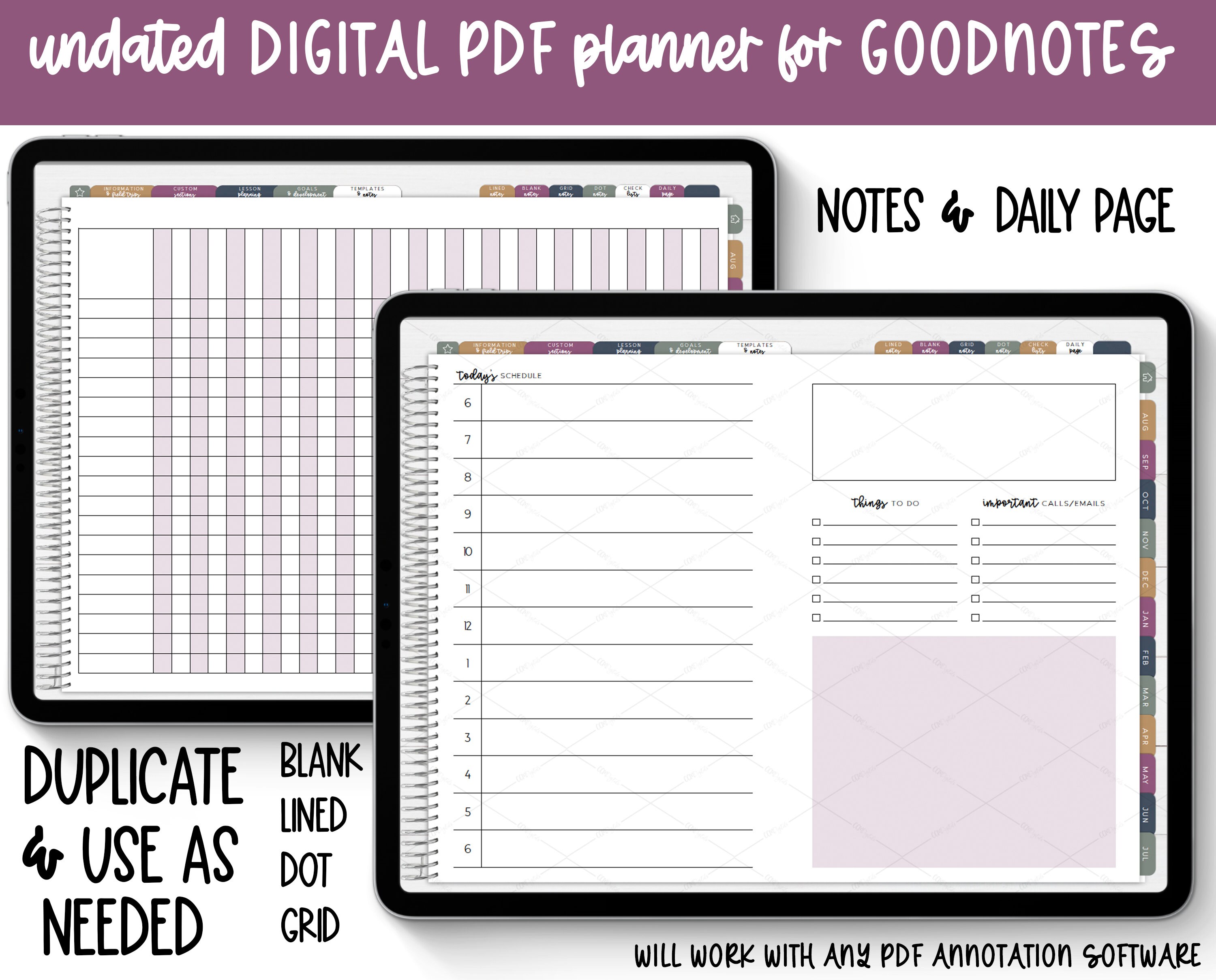 Digital Homeschool or Virtual Learning Planner Undated | Etsy