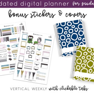 Landscape Undated Minimalist Digital Planner | Customizable Realistic ...