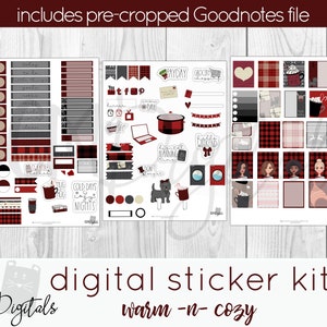 Winter Digital Planner Stickers Digital Stickers Goodnotes iPad Planner ...