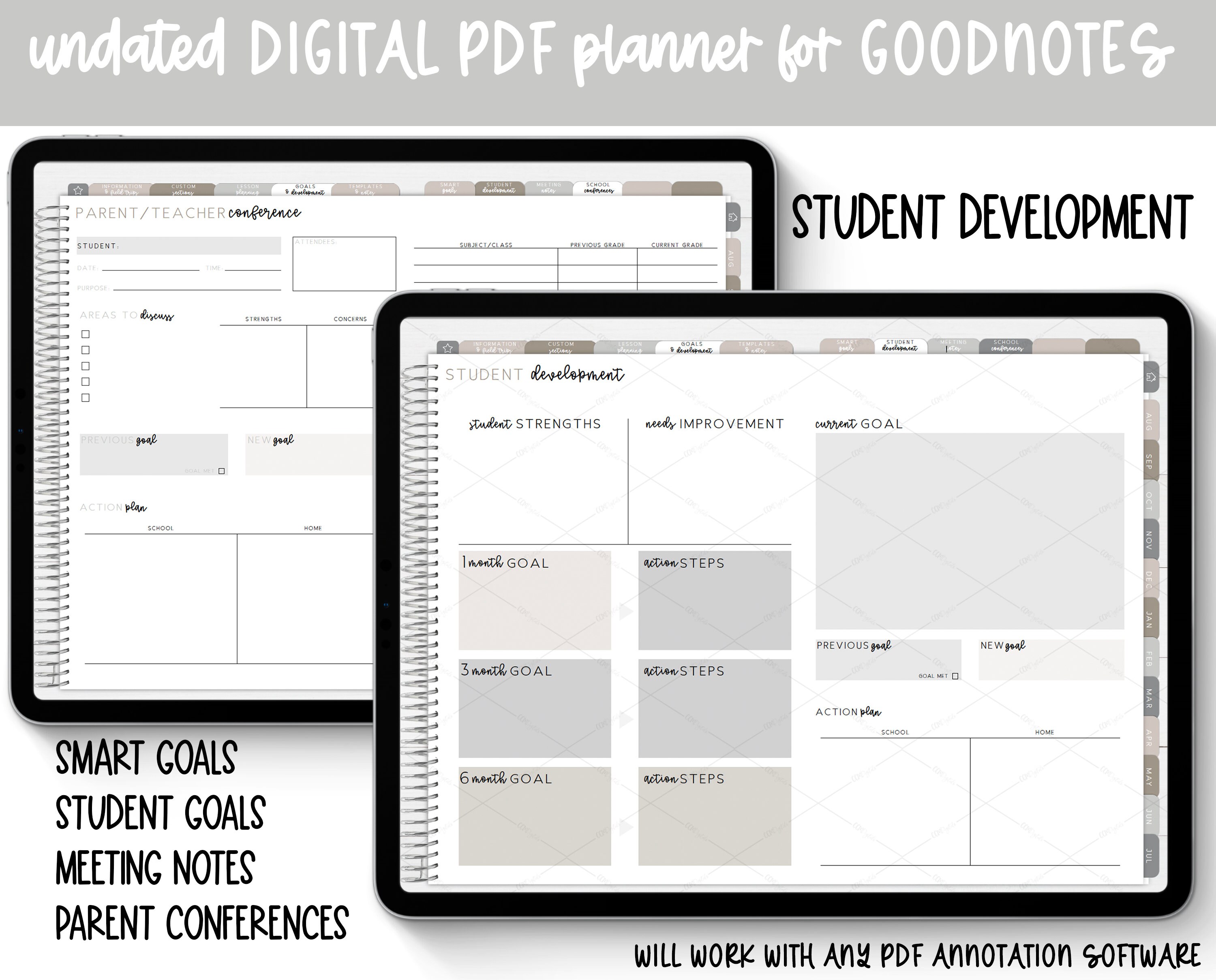 Digital Homeschool or Virtual Learning Planner Undated - Etsy