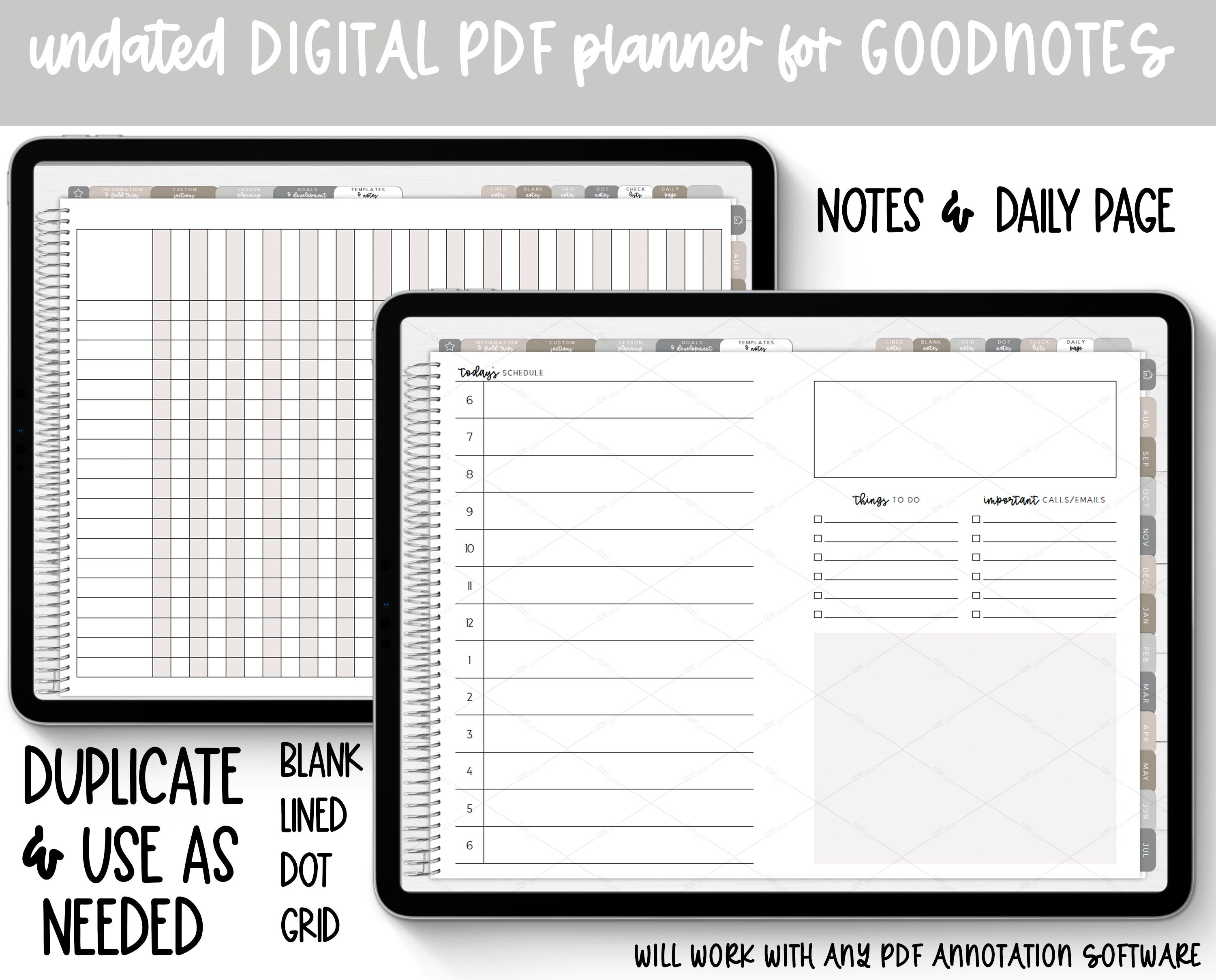 Digital Homeschool or Virtual Learning Planner Undated - Etsy
