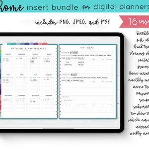 Home Digital Planner Insert Bundle for Digital Planners or Journals ...