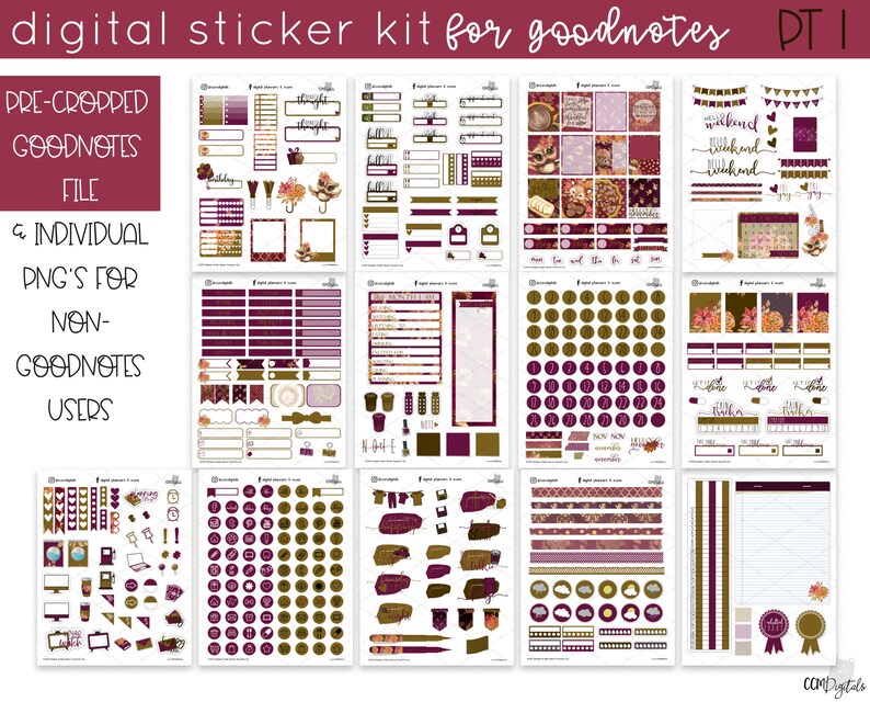 November 2020 Digital Planner Stickers Monthly Sticker Kit - Etsy