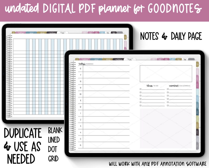 Digital Homeschool or Virtual Learning Planner Undated | Etsy