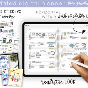 Landscape Undated Minimalist Digital Planner for Goodnotes ...