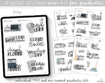 Digital Planner Stickers Chores Mini Kit Goodnotes | Etsy