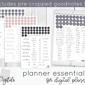 Digital Planner Dates Days Months Stickers Functional Date Stickers for ...