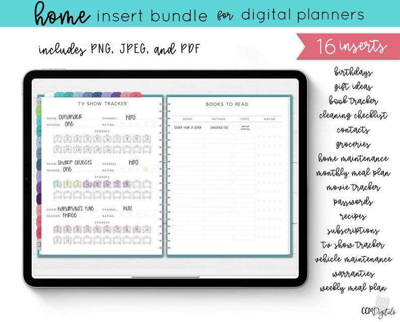 Home Digital Planner Insert Bundle for Digital Planners or Journals ...