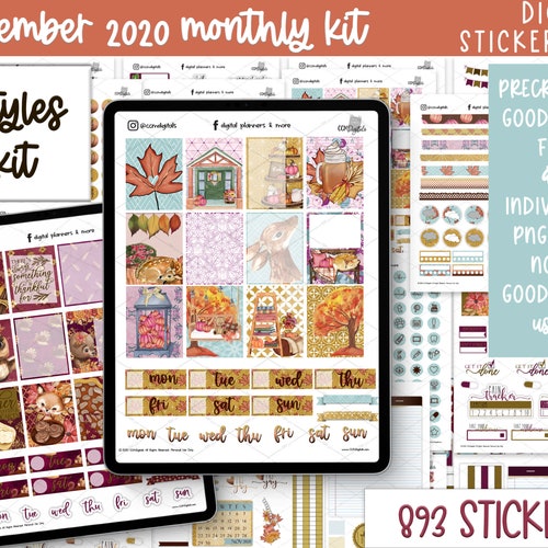 August Digital Planner Stickers Summer Sticker Kit - Etsy