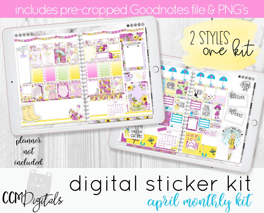 April 2019 Digital Planner Stickers for Digital Planning | Colorful ...