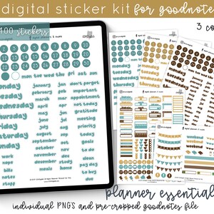 Digital Planner Dates Days Months Stickers | Goodnotes Stickers | iPad ...