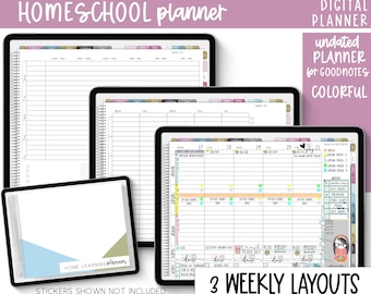 Digital Homeschool or Virtual Learning Planner | Undated Digital ...