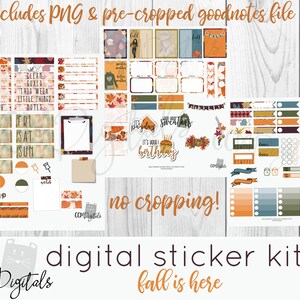 Fall Digital Planner Stickers Digital Stickers Goodnotes iPad Planner ...