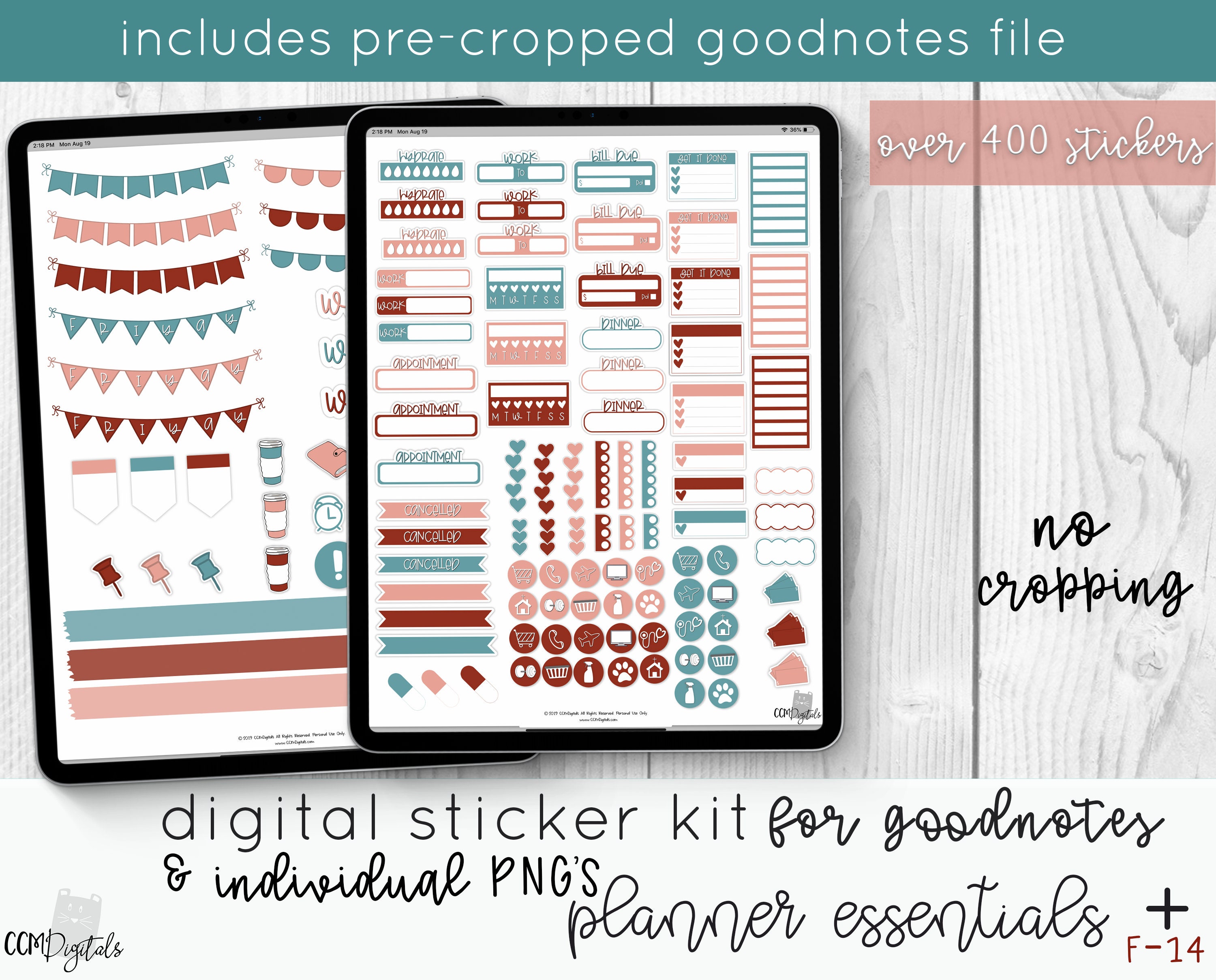 Digital Planner Dates Days Months Stickers Goodnotes | Etsy