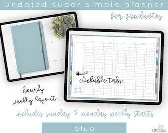 Undated Digital Planner Goodnotes and Notability Templates - Etsy