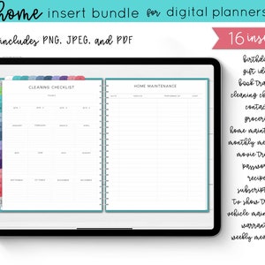 Home Digital Planner Insert Bundle for Digital Planners or Journals ...