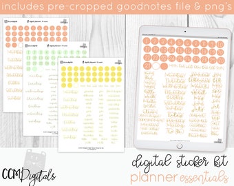 Digital Planner Essentials Dates Days Months Stickers | Etsy