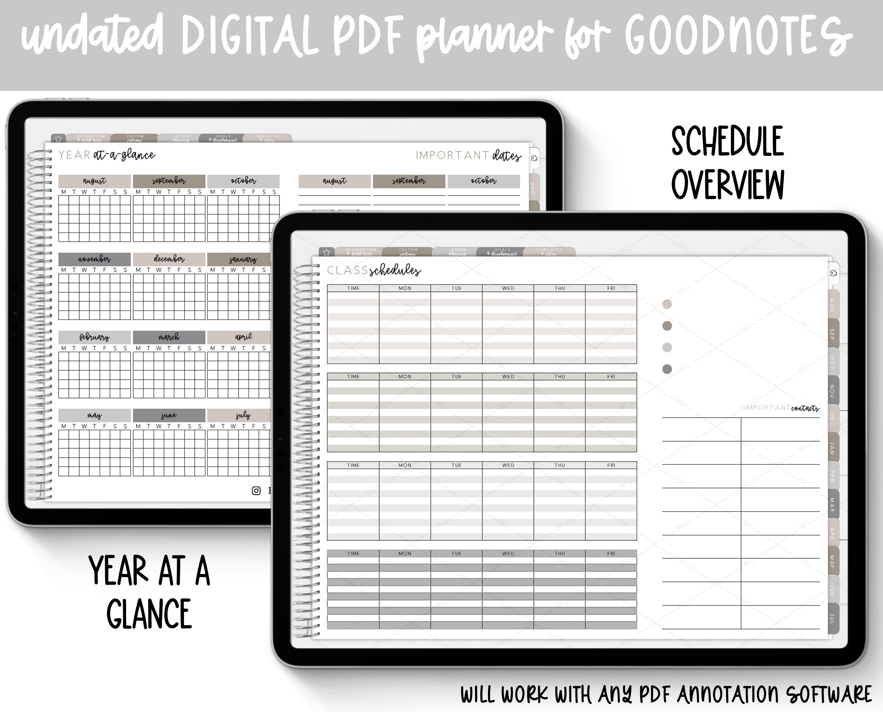 Digital Homeschool or Virtual Learning Planner Undated - Etsy