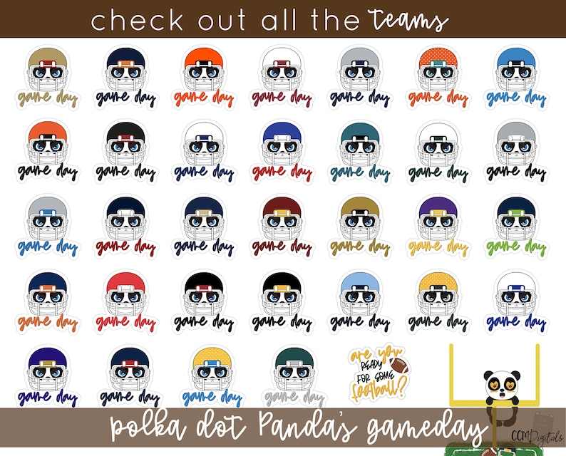Digital Planner Football Stickers Goodnotes Stickers Ipad - Etsy