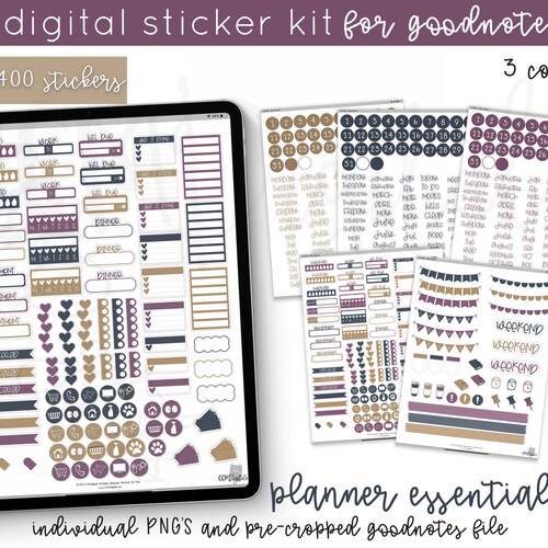 Digital Planner Dates Days Months Stickers Functional Date - Etsy