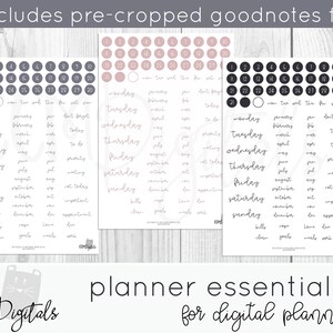 Digital Planner Dates Days Months Stickers Functional Date Stickers for ...