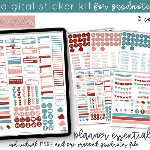 Digital Planner Dates Days Months Stickers A Mini Sticker - Etsy