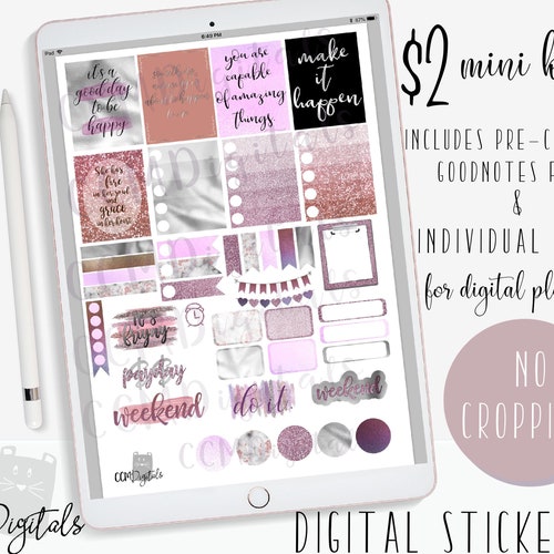 Colorful Digital Planning Sticker Set Goodnotes Stickers | Etsy