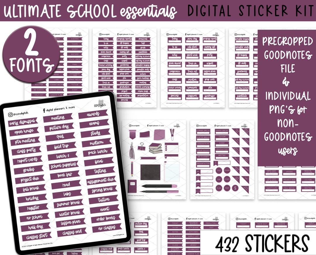 Purple Ultimate School Essentials for Teachers, Students, and ...