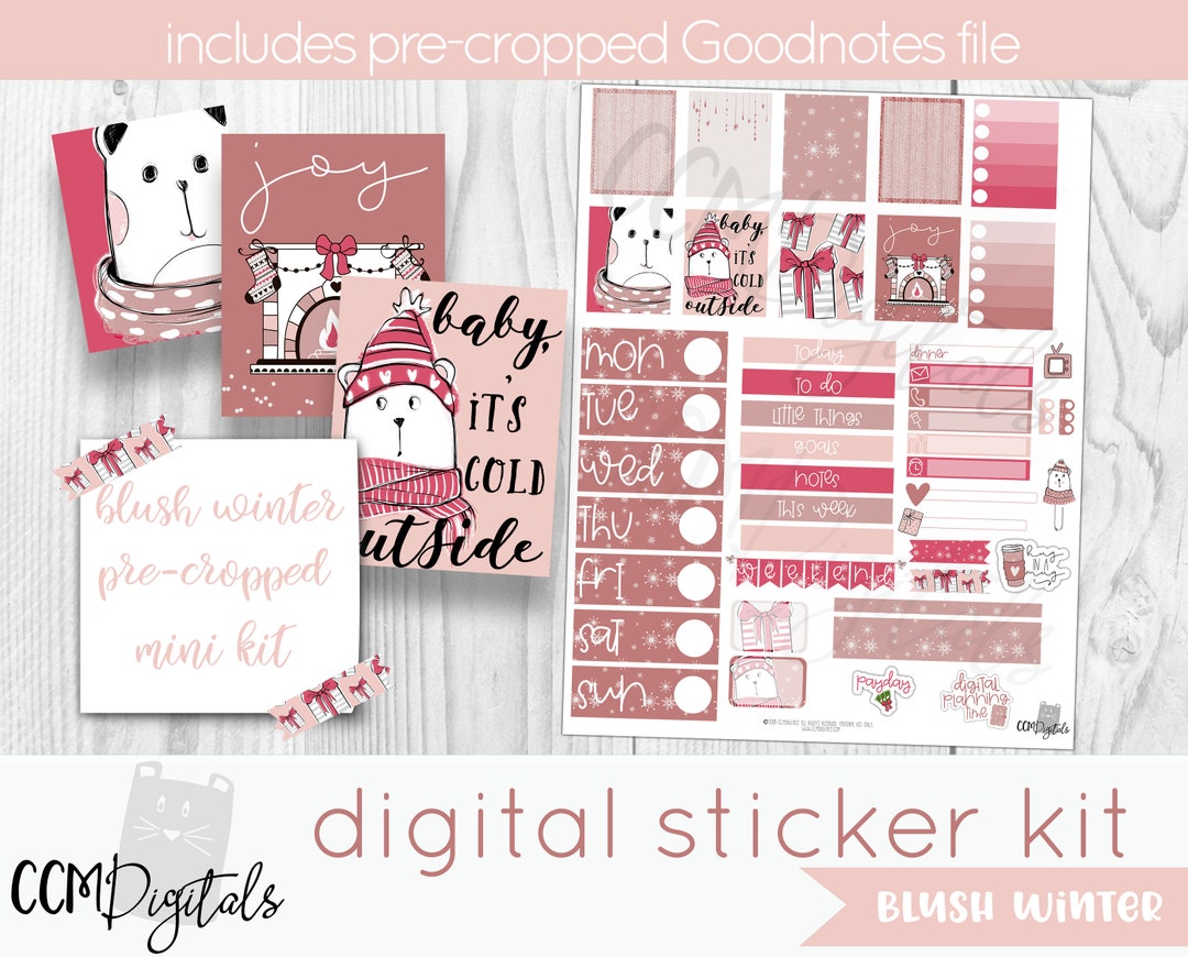 Winter Digital Planner Stickers | Goodnotes Stickers | iPad Digital ...